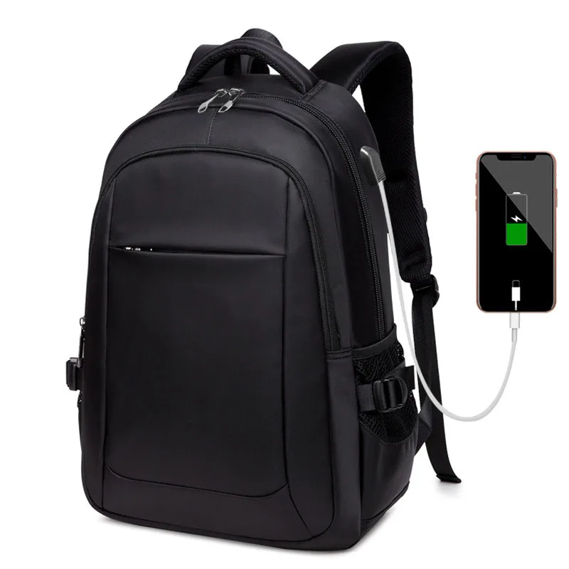 Fashion Men waterproof Anti theft Lock Backpack 14&15'' USB Charging ...