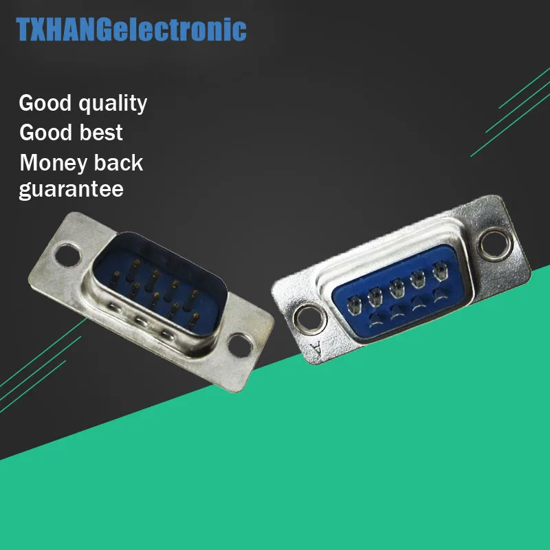 10pcs RS232 Parallel Serial Port DB9 9 Pin D Sub Male Solder Connector ...