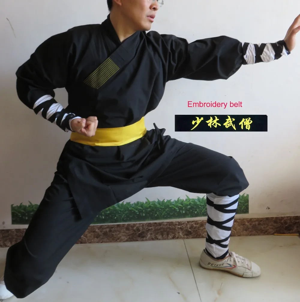 Traje de kung fu de monje shaolin de algodón unisex, trajes de kungfu ...