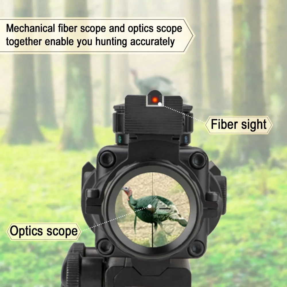 Scopes, Optics & Lasers CVLIFE 4x32 Rifle Scope Red & Green &Blue ...