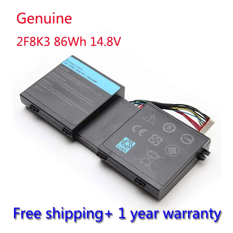 7xinbox 86wh 14.8v 2f8k3 Battery For Dell Alienware 17 17x 18 18x ...