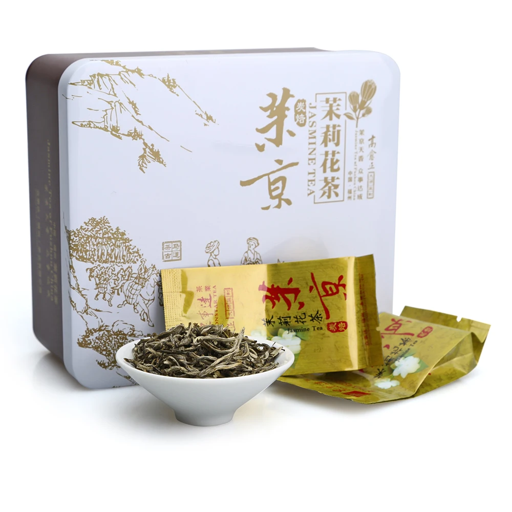 Tea jasmine flower tea super snow bud colitas commercial tea iron boxed ...