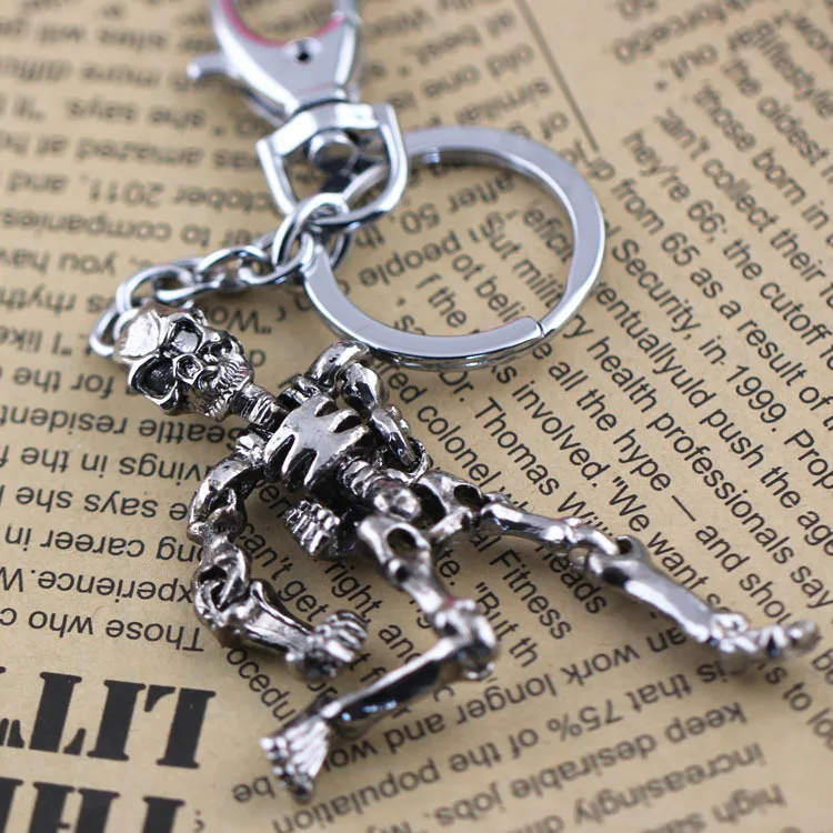 skeleton keychain key ring skull key chain key holder creative ...
