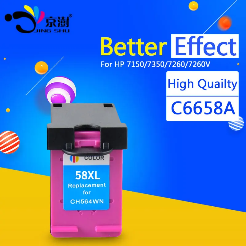 58xl C6658A recarregados cartucho de tinta para HP 7150 7350 7260 ...