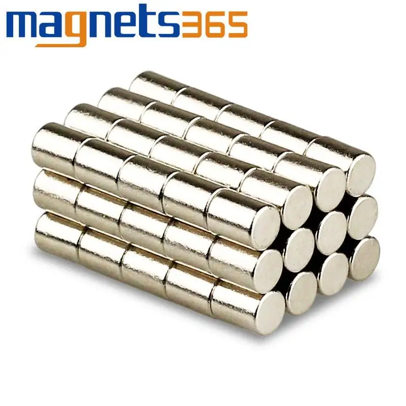 OMO Magnetics 100 x Super Stong Round Neodymium Disc Magnets 4 x 5 mm ...