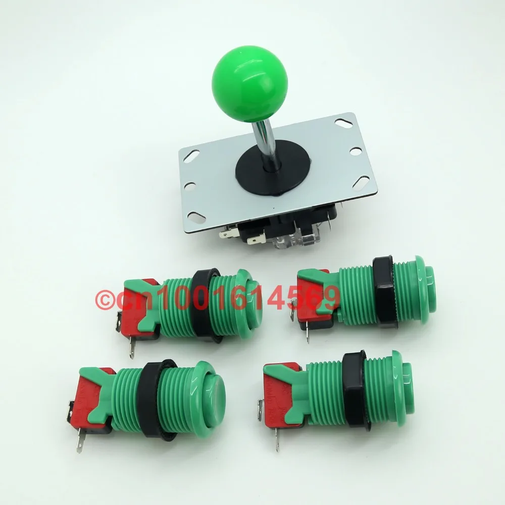 New Arcade Stick + 4 x Arcade Games Happ Style Arcade Button With Build ...