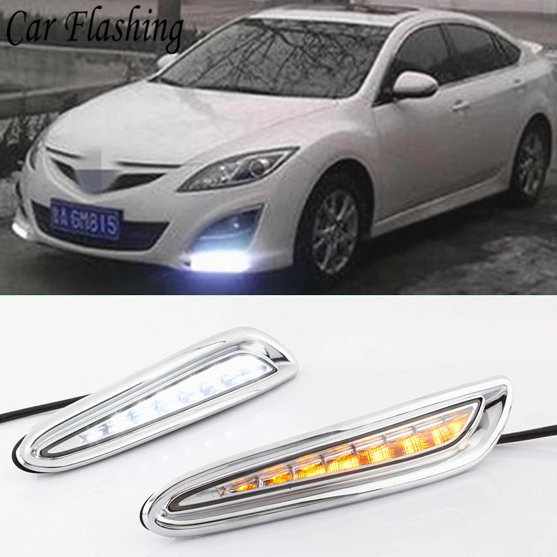 1-Pair-DRL-For-Mazda-3-Mazda3-Axela-2010-2011-2012-2013-Daytime-Running ...