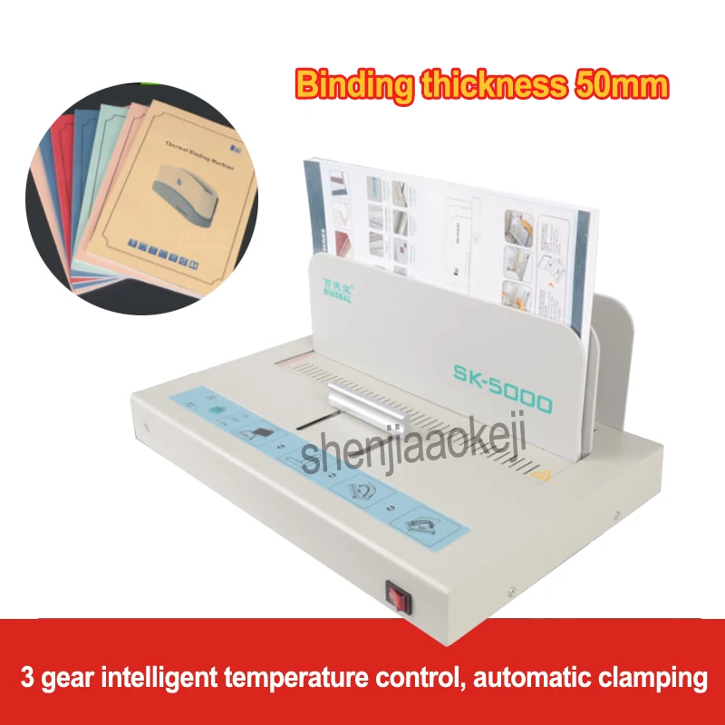 Sk5000 Electric Hot Glue Binding Machine Desktop Thermal Binder Book ...