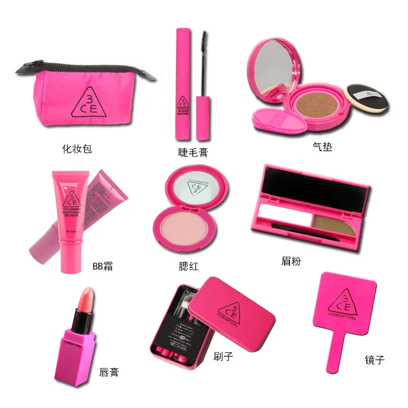 Authentic Korean 3CE makeup set combined three eyes Rose series whole ...