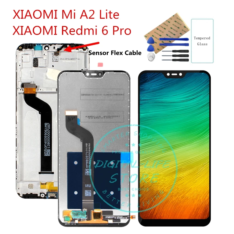 Tested For Xiaomi Mi A2 Lite Screen Lcd Display Touch Panel Redmi 6 Pro