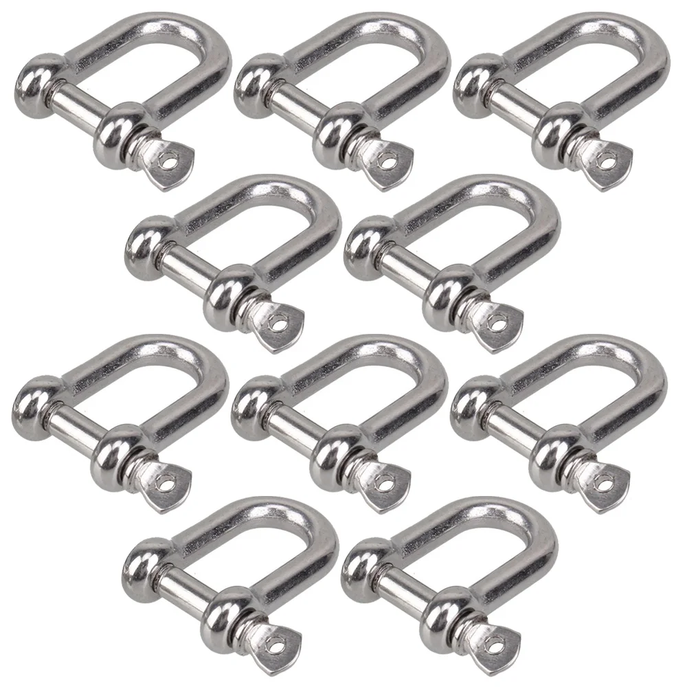 10pcs-5pcs-D-Type-M8-Shackle-Short-Paragraph-Rigging-Stainless-Steel ...