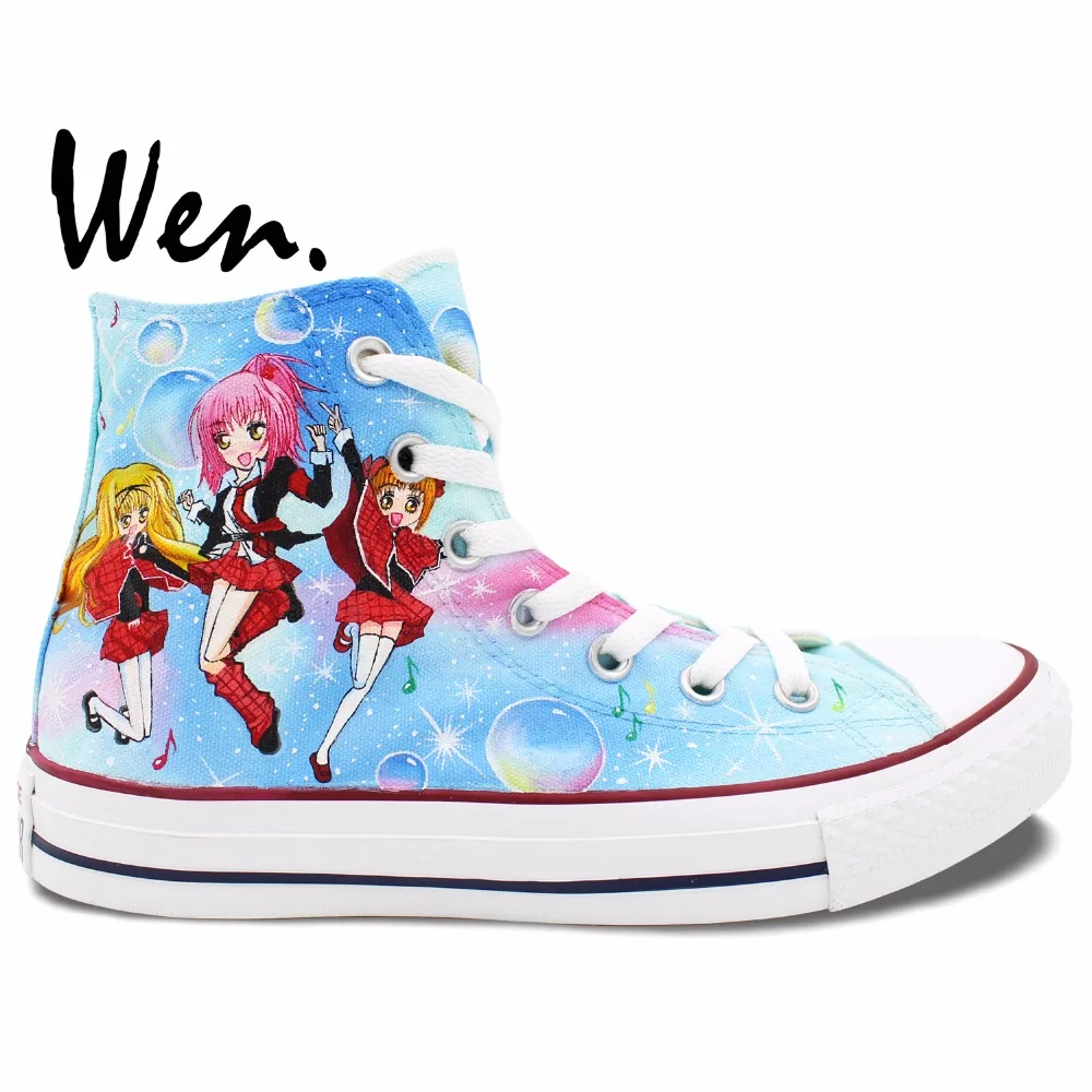 Wen Diseño Comics Shugo Chara Zapatos Pintados A Mano Zapatillas de ...