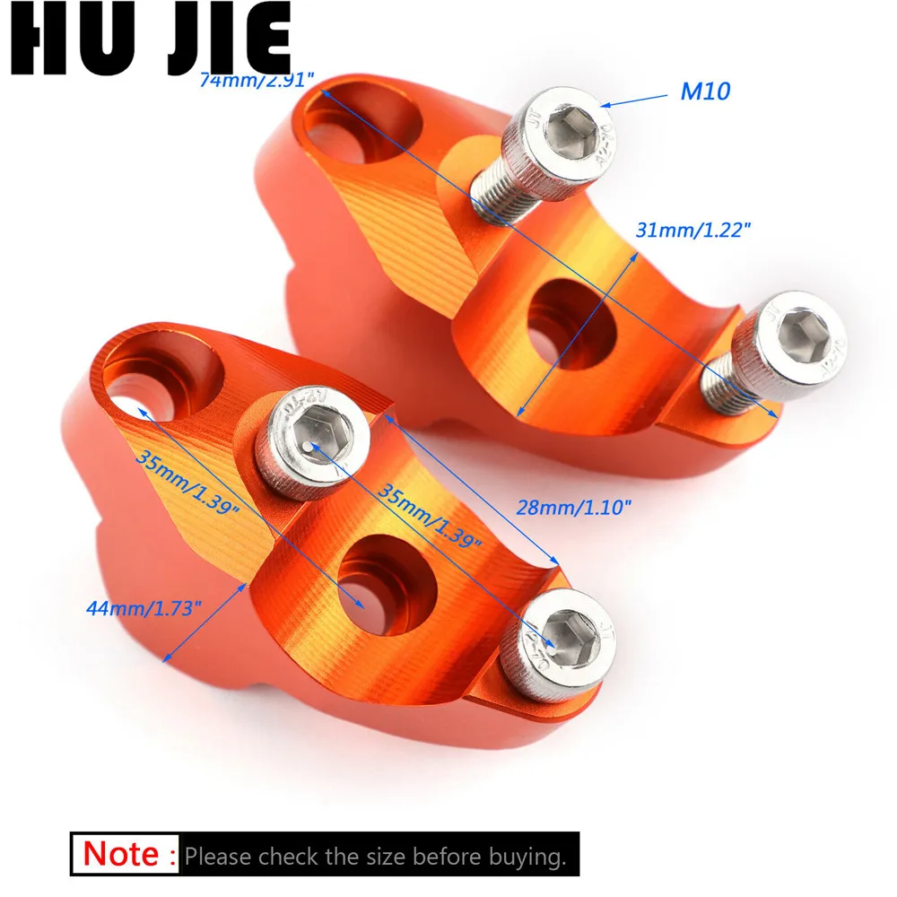 Motor Handle Bar Clamp Extend Height Handlebar Riser Mounts For KTM ...