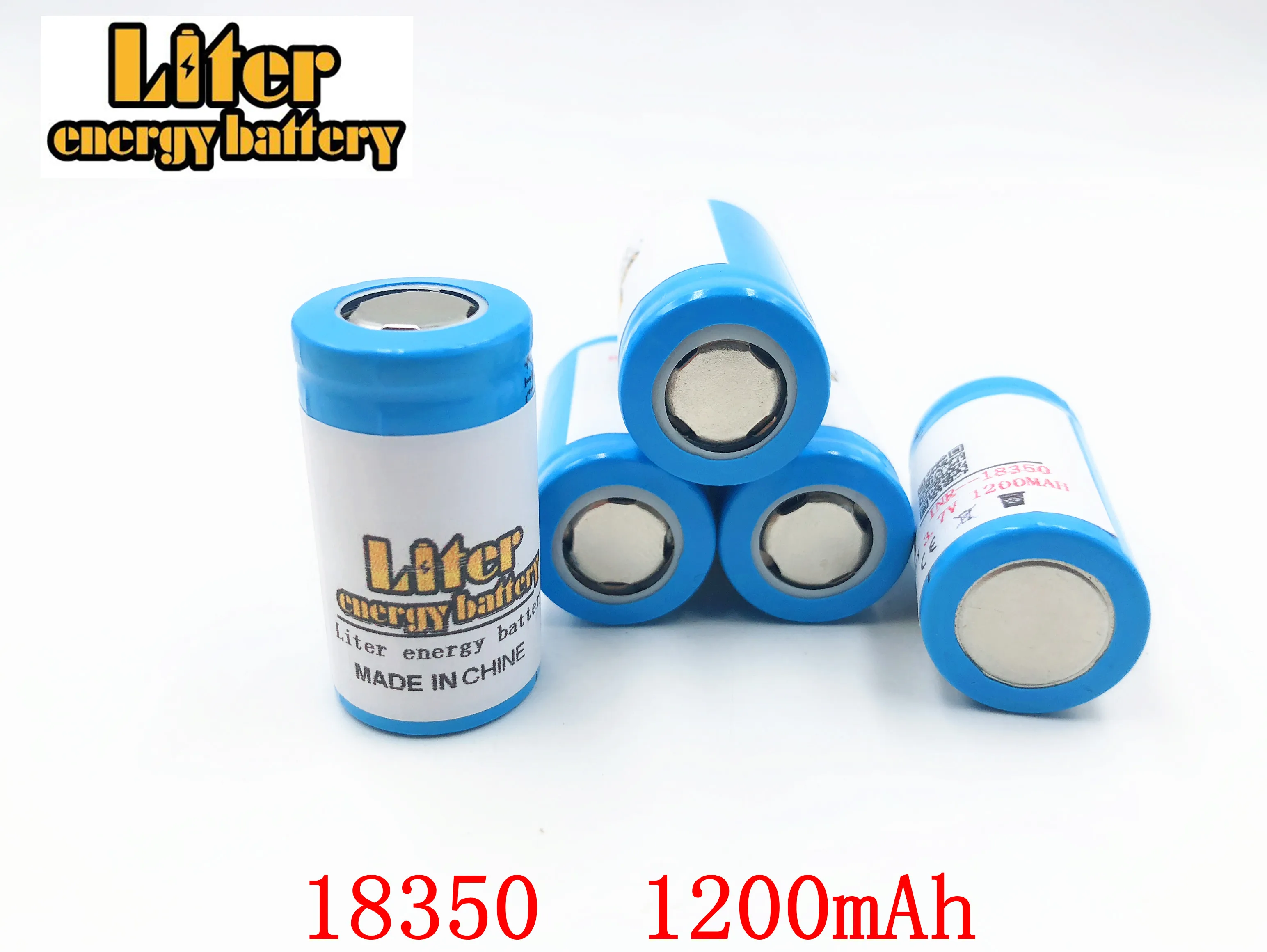 2PCS Liter energy battery 18350 battery 1200mAh 3.7V Li ion ...