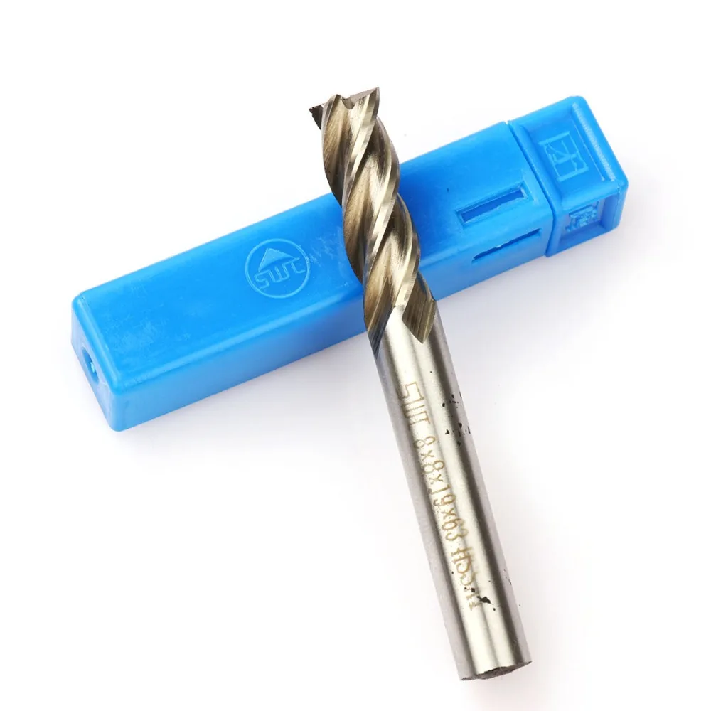1 pcs 8*8mm HSS CNC Straight Shank 4 Flute End Mill Milling Cutter ...