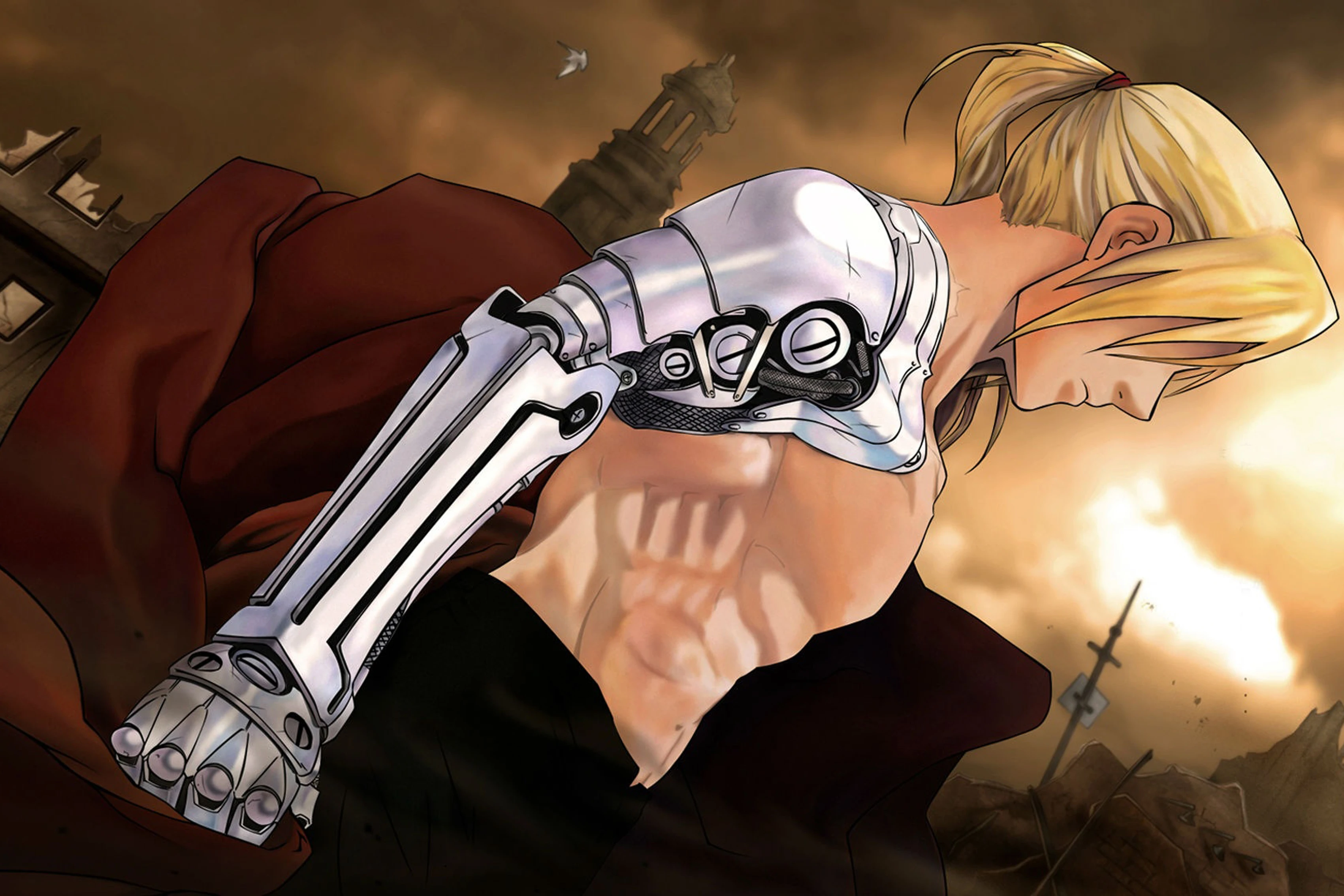 Fullmetal alchemist brotherhood Living room home art decor wood frame ...