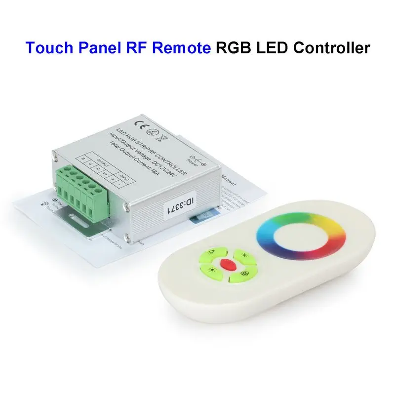 5pcs DC12V RGB LED Controller Wireless Touch Panel Screen RF Remote ...