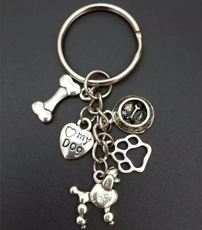 Dog Paw Print Alloy Key Chain