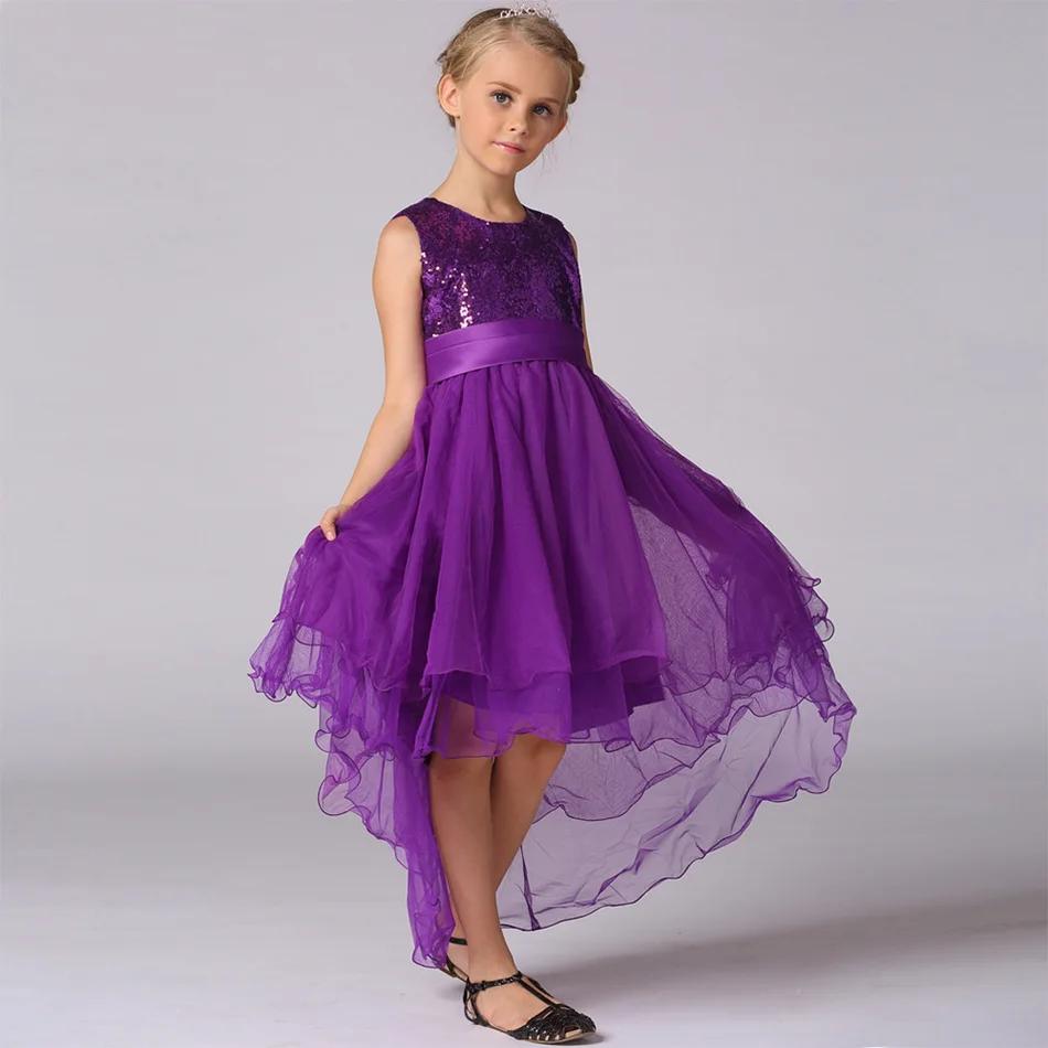 Luxury Elegant Flowers Girls Mermaid Dresses for Wedding Party Sequined ...
