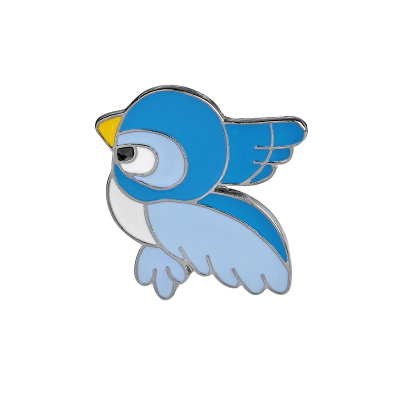Cartoon Blue Bird In Nest