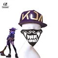 ROLECOS KDA AKALI Cosplay Hat LoL Akali Cosplay Mask K DA Unisex Hat ...