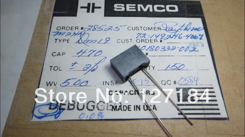 20PC/LOT Semco 0.00047uf 500v 0.47nf 470pf 471 silver mica capacitor ...