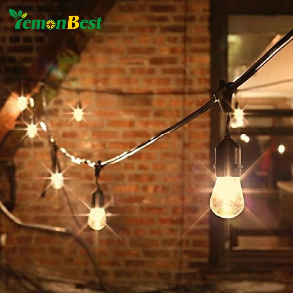 Fancybest 9M 9 Kepala 40W E27 LED Lampu Tali Luar Ruangan Tahan Air ...