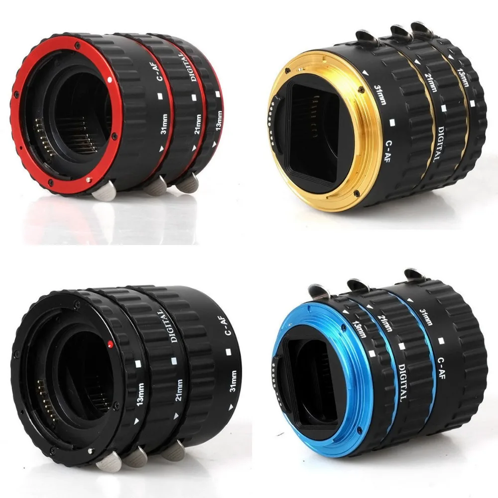 Metal Mount Auto Focus AF Macro Extension Tube Ring for Canon EOS EF S ...