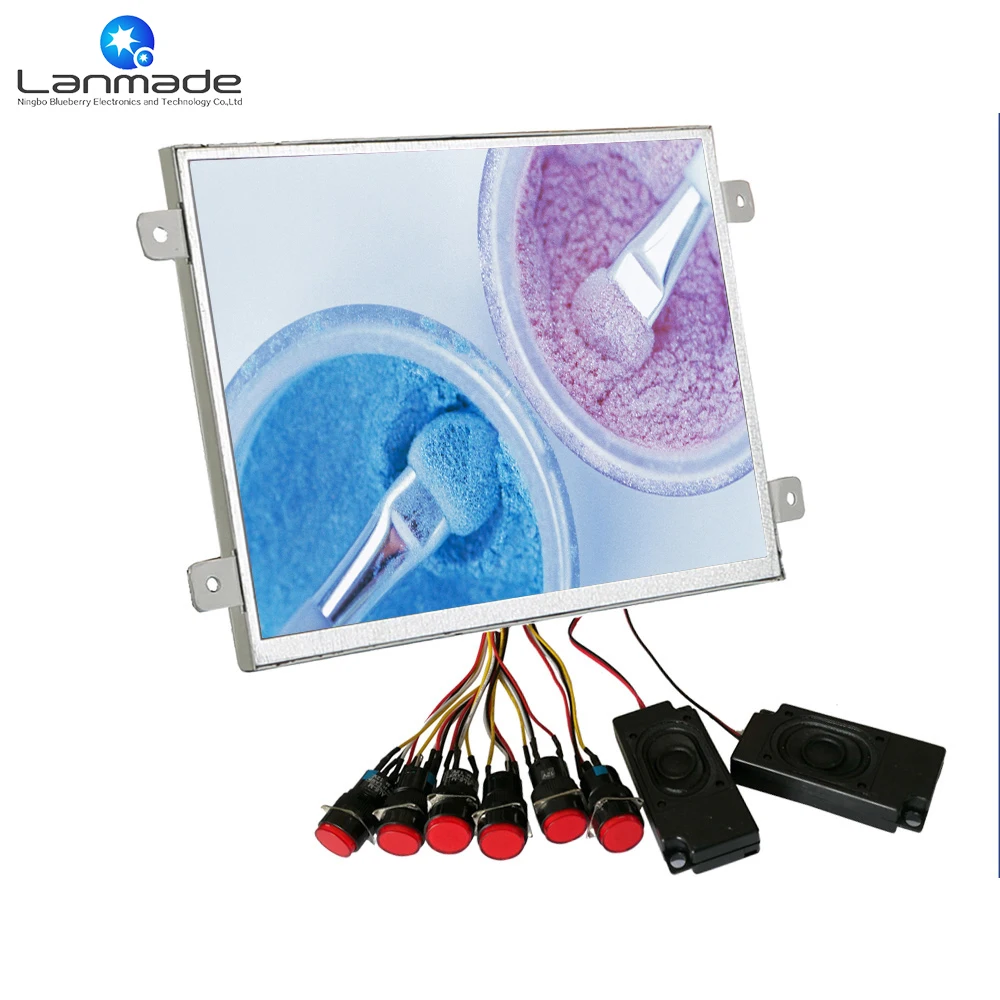 10.6 inch plastic red led push button digital signage education full hd ...