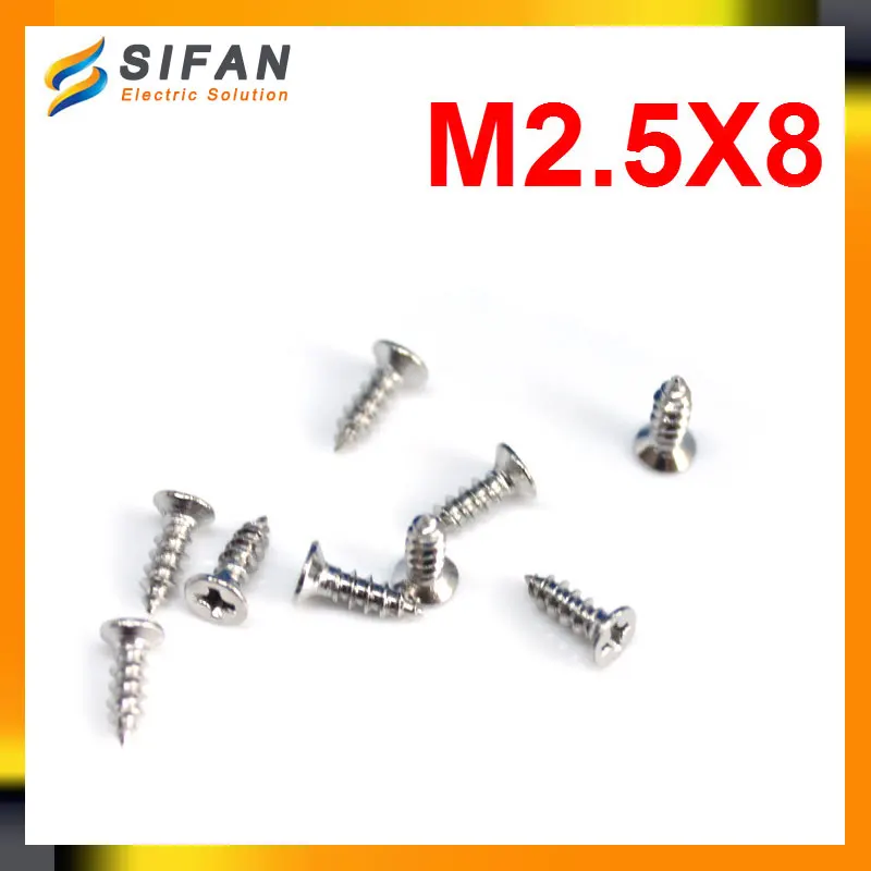 1000 개/가방 M2.5 * 8 M2.5X8 철 머리 태핑 나사|self-tapping screws|screw ...