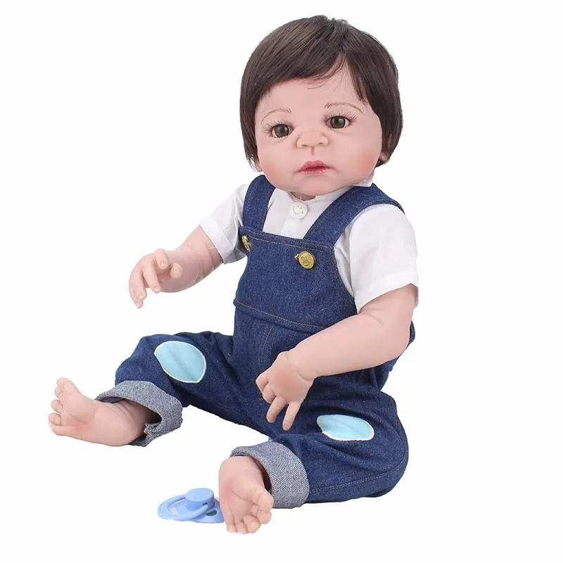 55cm Full Body Silicone Reborn Baby Doll Toys Play House Newborn Boy ...