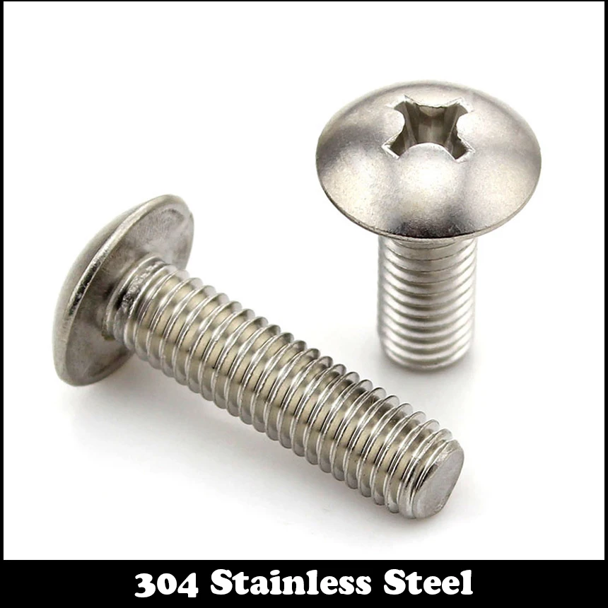 40pcs M5 6mm M5*6mm M5X6 304 SS Stainless Steel Screws Cross Recessed ...