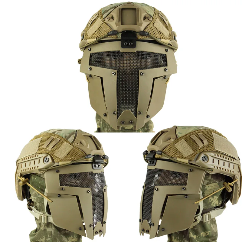 Hunting-Airsoft-Tactical-Military-Face-Mask-Full-Face-Steel-Mask-FAST ...