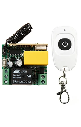 AC220V 1CH 10A Receiver &Transmitter RF Wireless Mini Remote Control ...