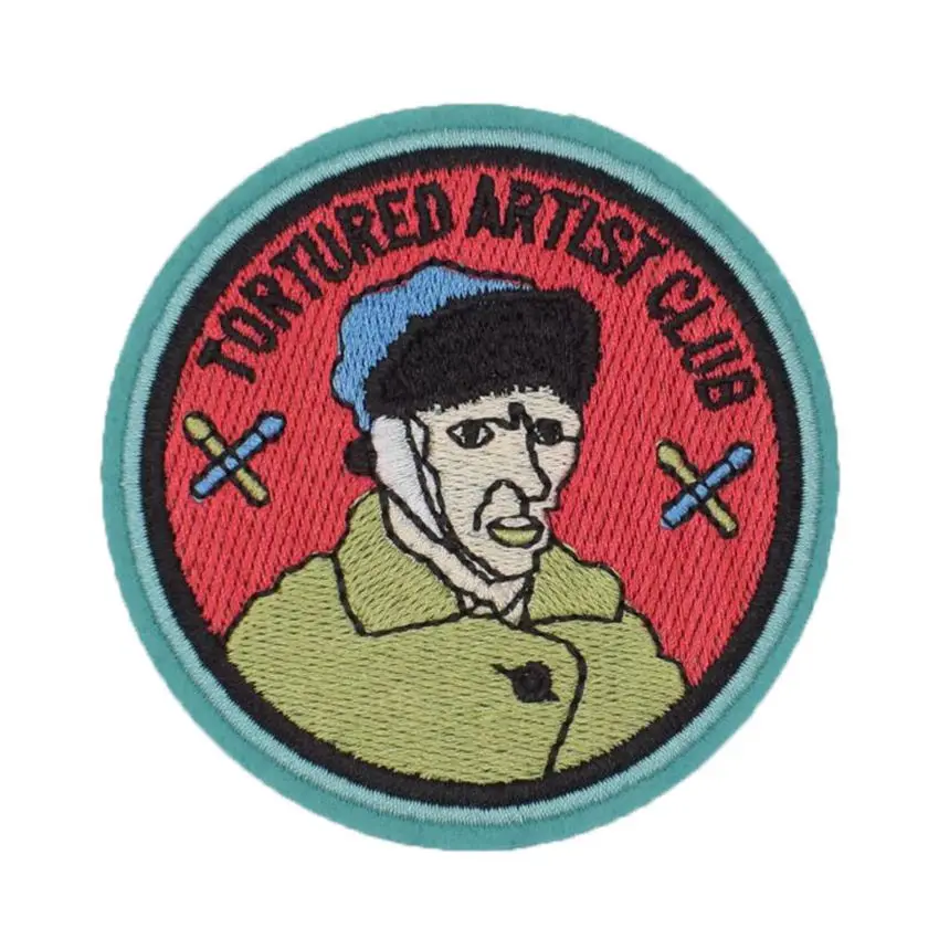 1pcs Tortured Artist Club Punk Iron On Patch Embroidered Clothes Patch