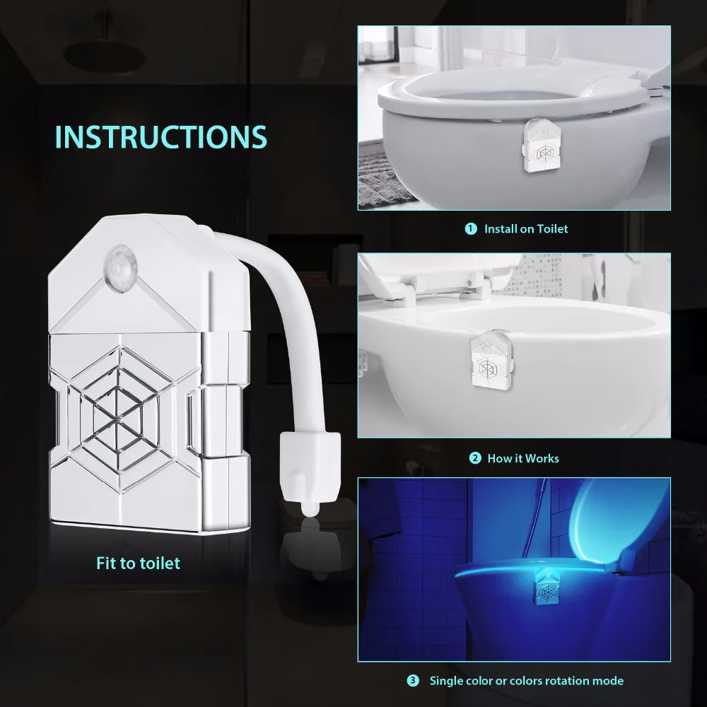 Automatic Toilet Flusher Touchless Toilet Flush Kit, Rechargeable ...