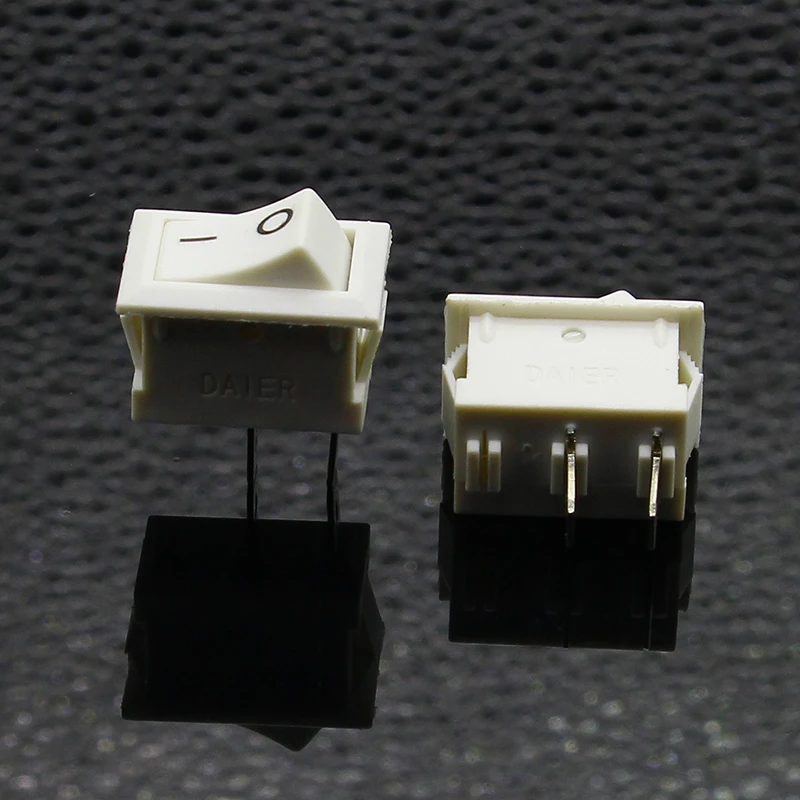 5pcs Boat Type Switch 15mm * 10.5mm Power Switch 2 Feet 2 Files Kcd-01 ...