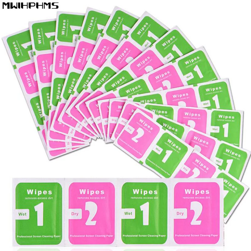 740pc/pcking dry+wet Wipes for mobile phone screen glasses Camera Lens ...