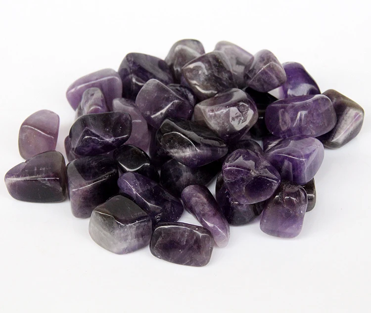 2015 Natural Amethyst purple Crystal Gems Stone Tumbled Stone Healing ...