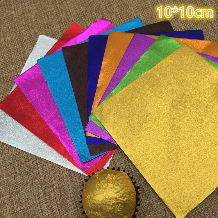 Retail 600Pcs/Lot 10*10cm 3.93"x3.93" Multi Colored Foil Wrapper For ...