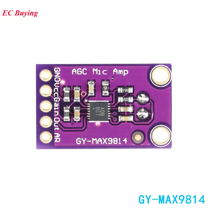MAX9814 Electret Microphone Amplifier Board Module MIC Auto Gain Max ...