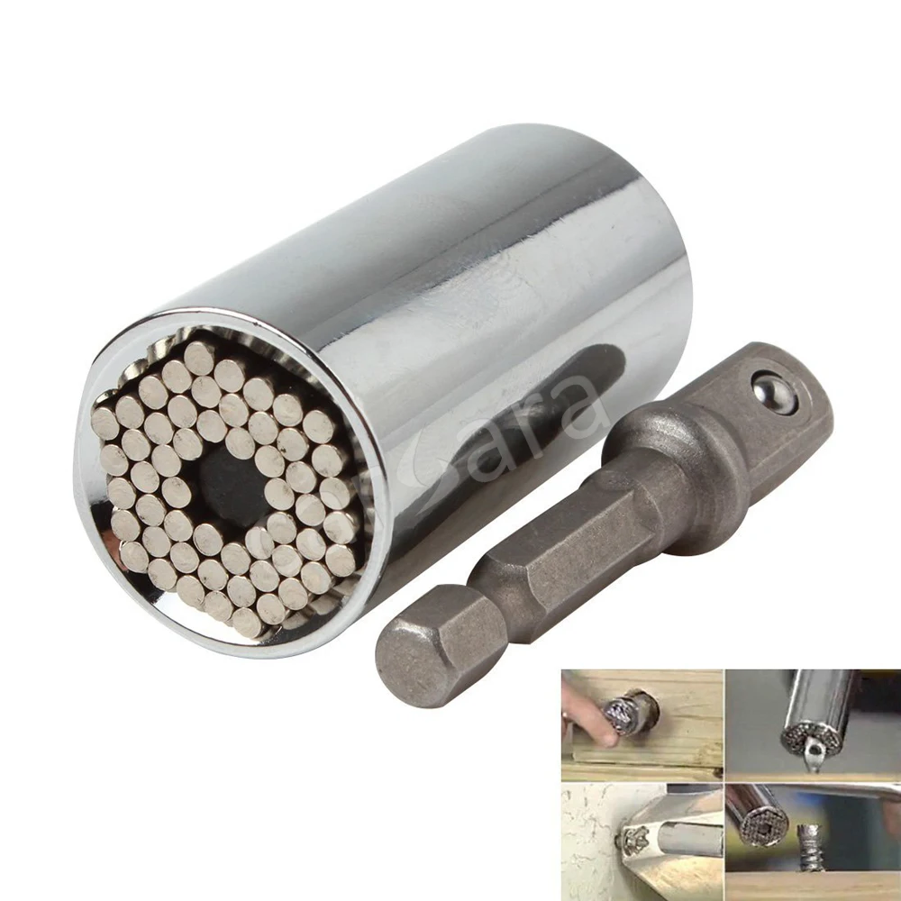 7mm to 19mm Ratchet Universal Sockets Metric Wrench Power Drill Adapter ...
