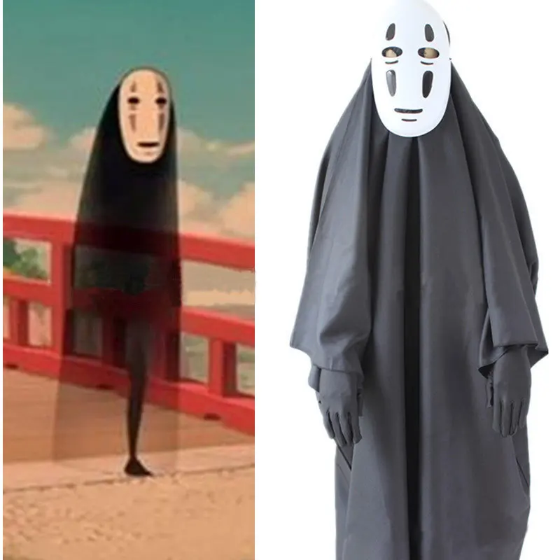 New Cosplay Costume Spirited Away No-face Faceless Ghibli Outfits ...