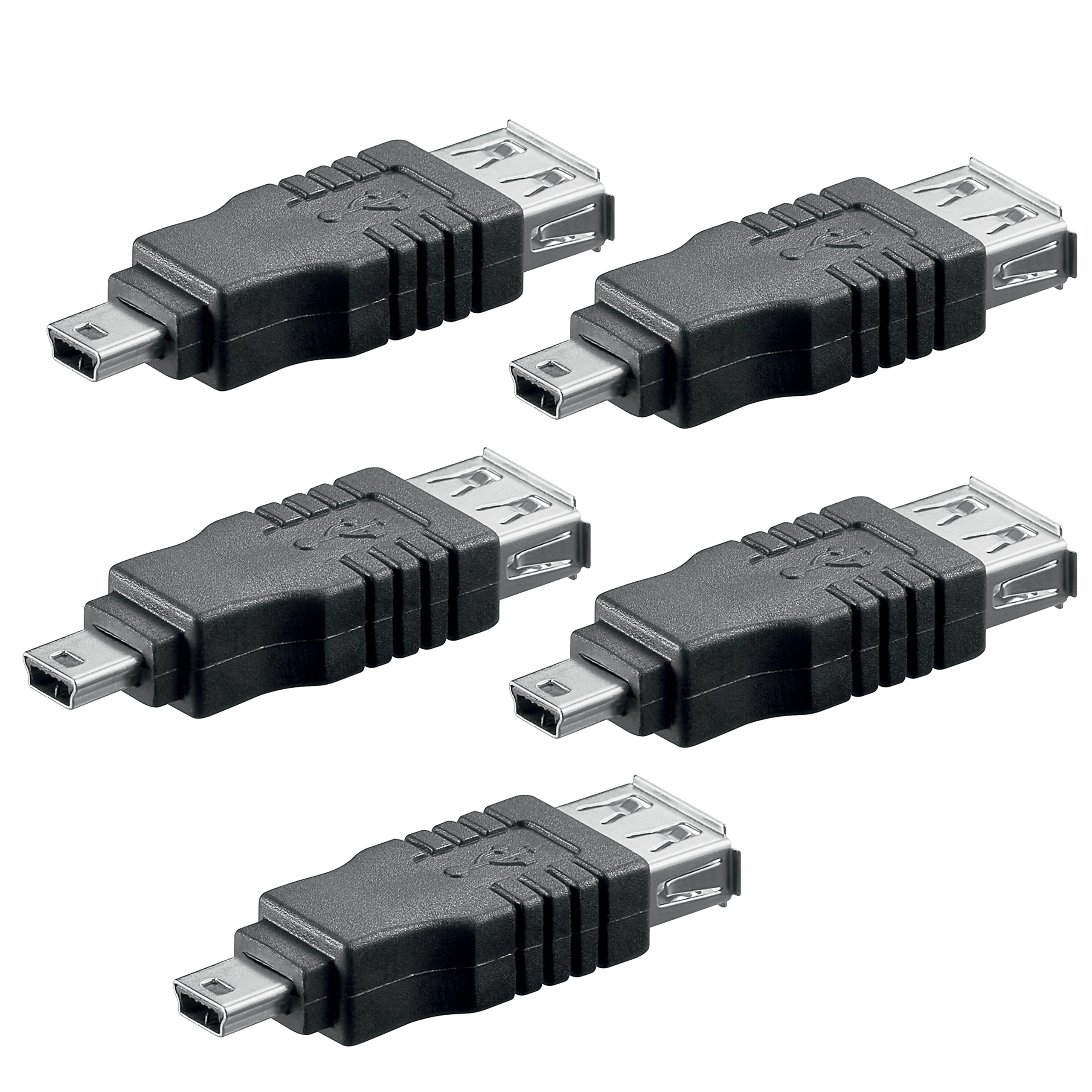 PLA 5 x USB Adapter A Female to 5 pin Mini B Plug-in USB Cables from ...