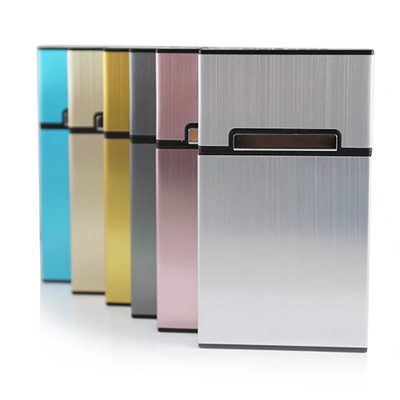 New Ultra Thin Pipes Creative Personality Cigaret Case Slim Metal ...