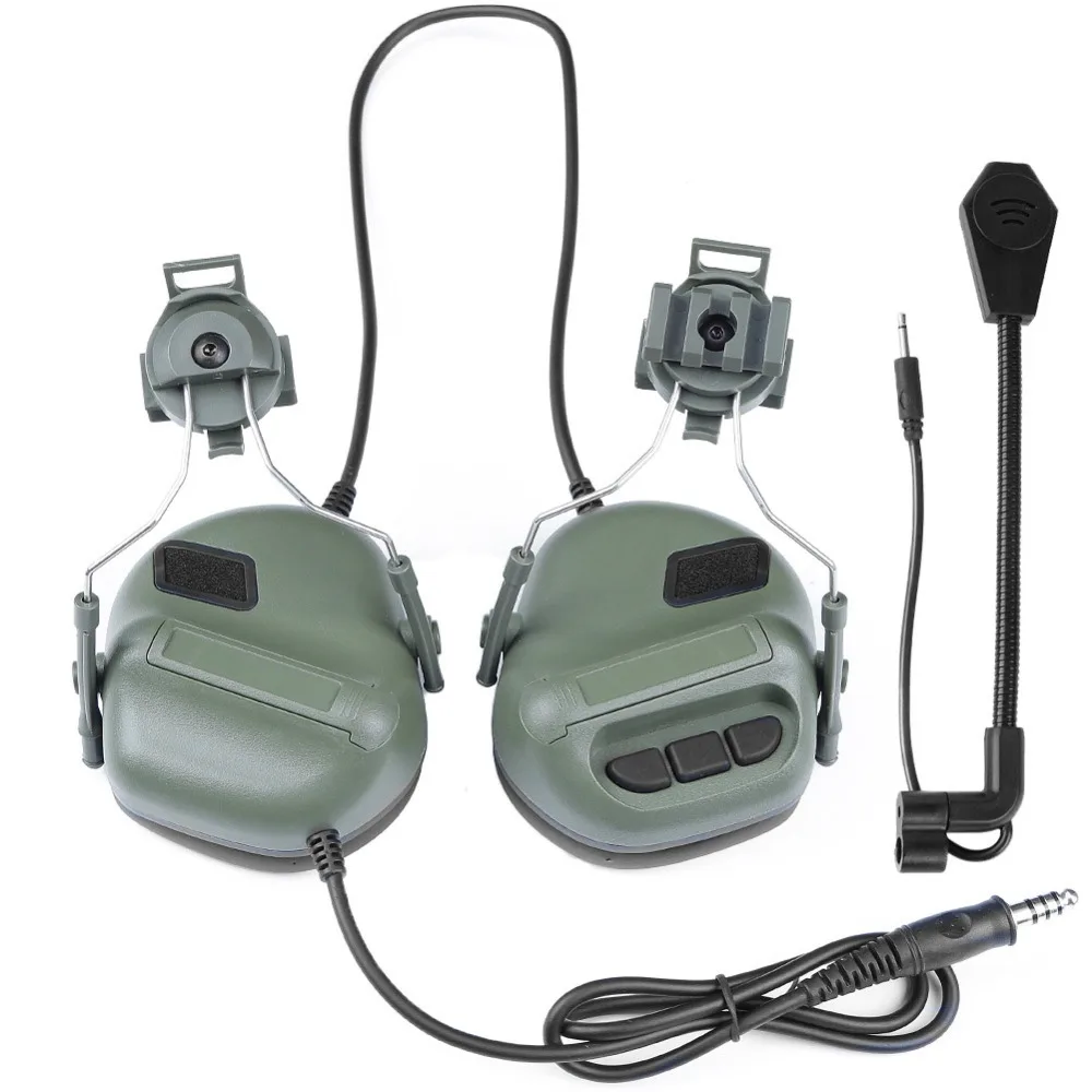 Tactical Headset Military Helm Kopfhörer mit Helm Rail Adapter Peltor ...