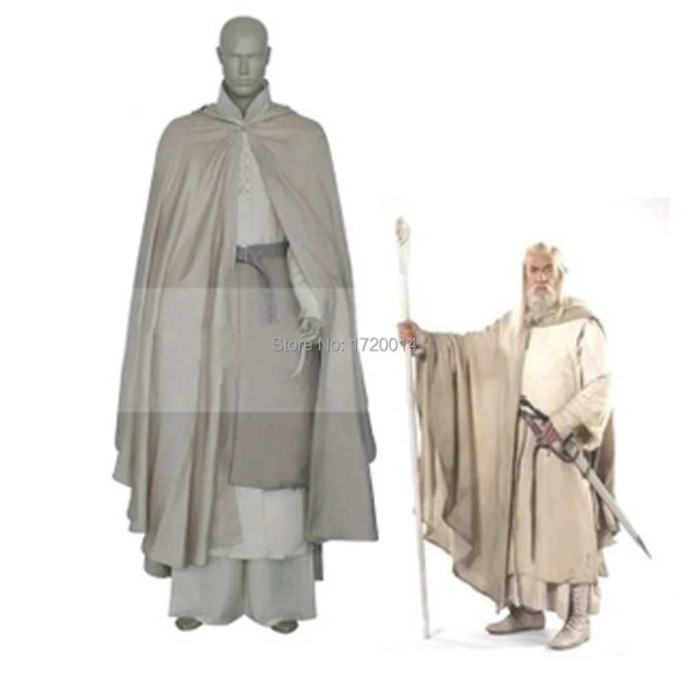 Lord Of The Rings Fellowship Ring Gandalf Robe Cloak Clothes Cosplay ...