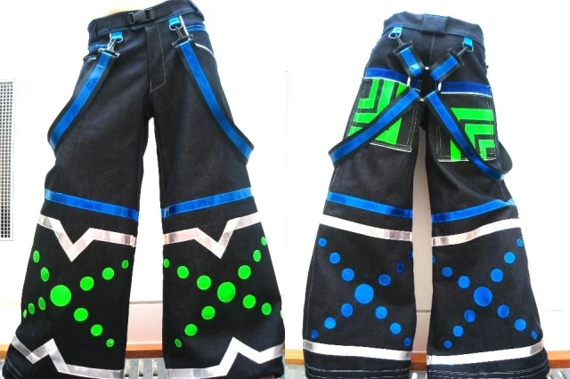 라버 광석 테크노 Hardstyle 무용 호스 멜버른 셔플 DJ의 PHAT 바지 노이 S55|pants tight|pants ...