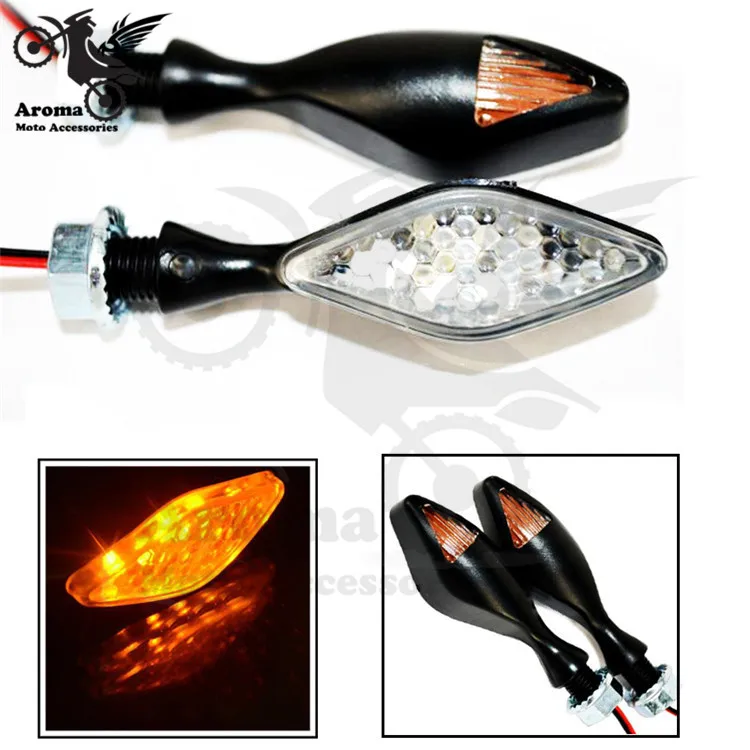 10mm lente dupla moto blinker flashers para kawasaki honda suzuki ...