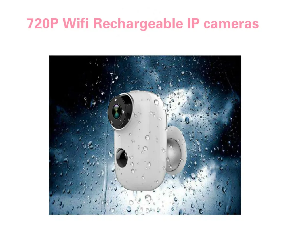 720 P Перезаряжаемые Wi-Fi цилиндрическая камера видеонаблюдения P2P ...